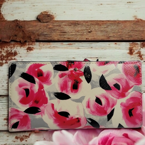 kate spade | Bags | Kate Spade New York Cedar Street Rose Lacey Wallet ...